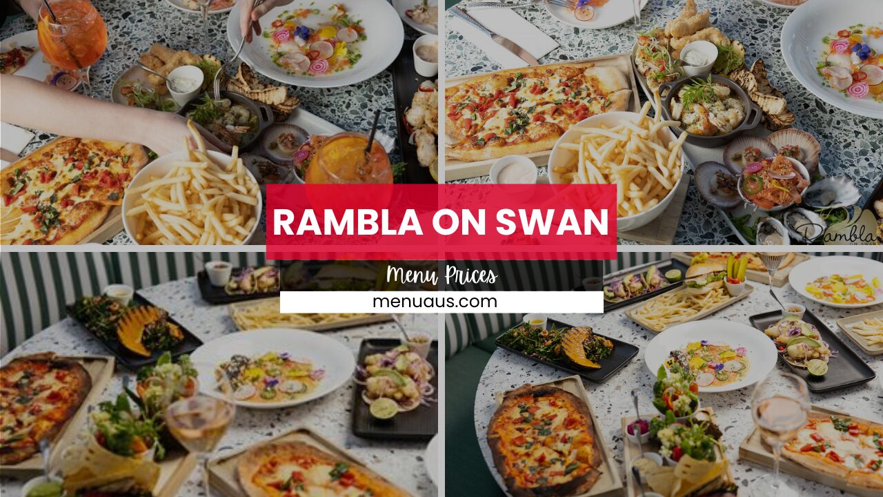 Rambla On Swan Menu Australia & Updated Prices 2025