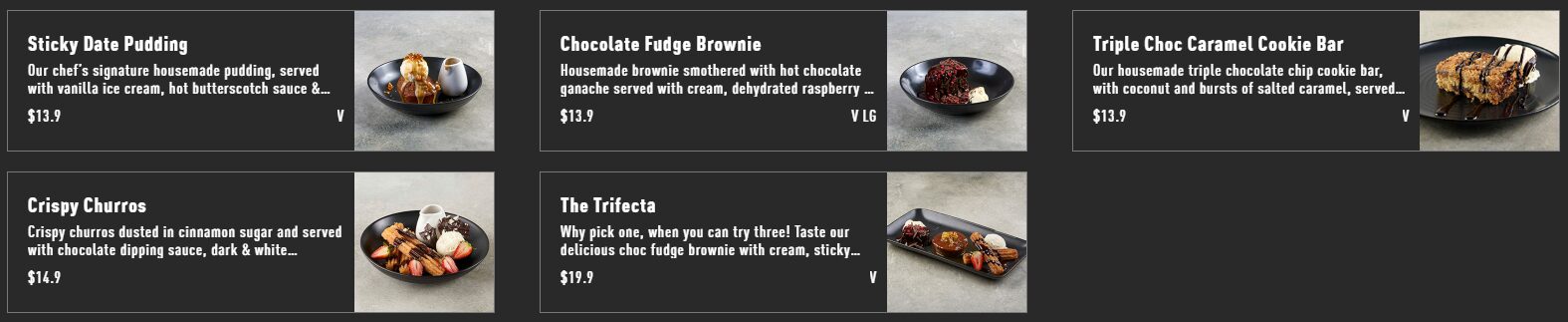 Sporting Globe Menu Australia & Updated Prices 2026